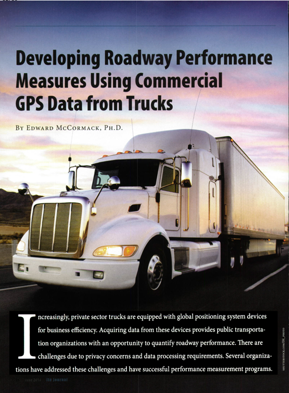 Developing Roadway Performance Measures Using Commercial GPS Data from ...