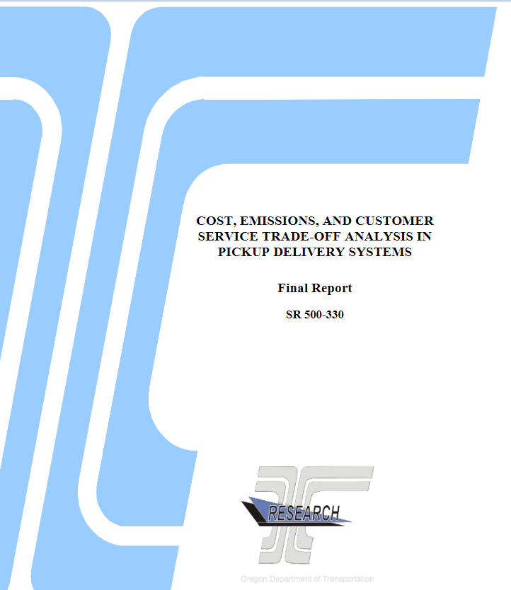 Cost, Emissions, and Customer Service Trade-Off Analysis In Pickup and ...